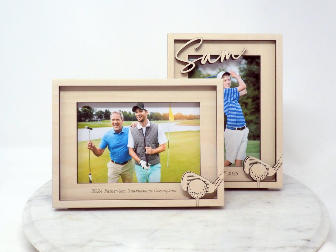 Personalized Golf Picture Frame Custom Text Golf Frame for Tournament ...