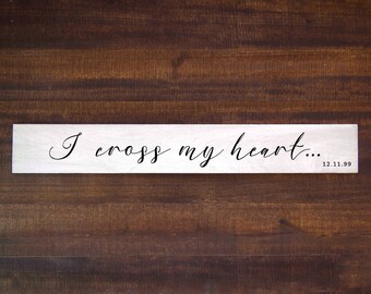 Cross My Heart Sign - Etsy