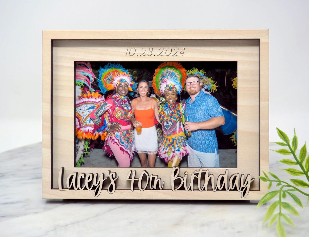 40th Birthday Frame | Personalized Birthday Picture Frame | Forty and ...