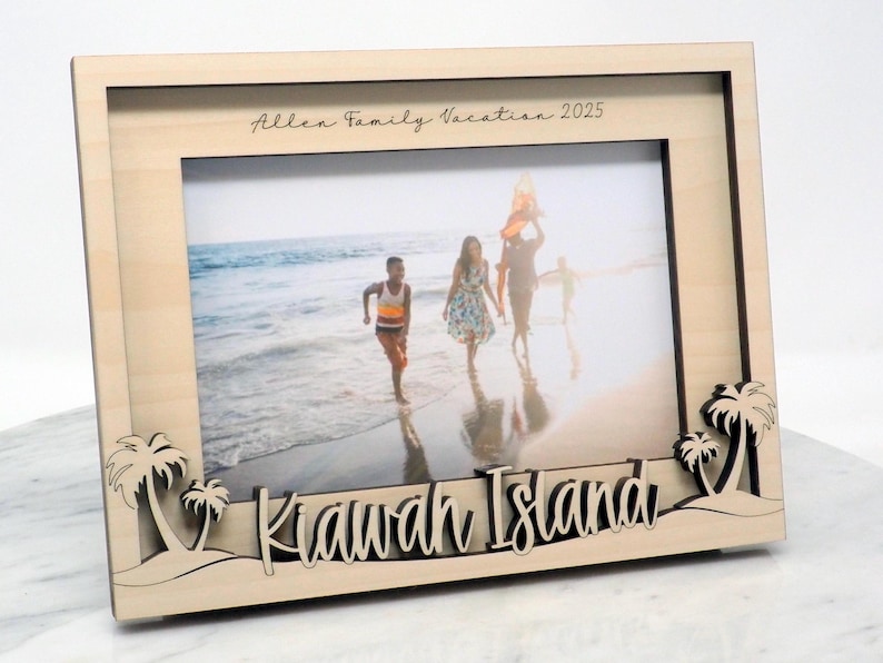 Personalized Hawaii Vacation Picture Frame | 4x6 or 5x7 Wooden Frame - Etsy