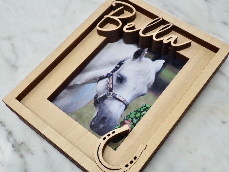 Personalized Horse Picture Frame | 4x6 or 5x7 Wood Frame - Etsy