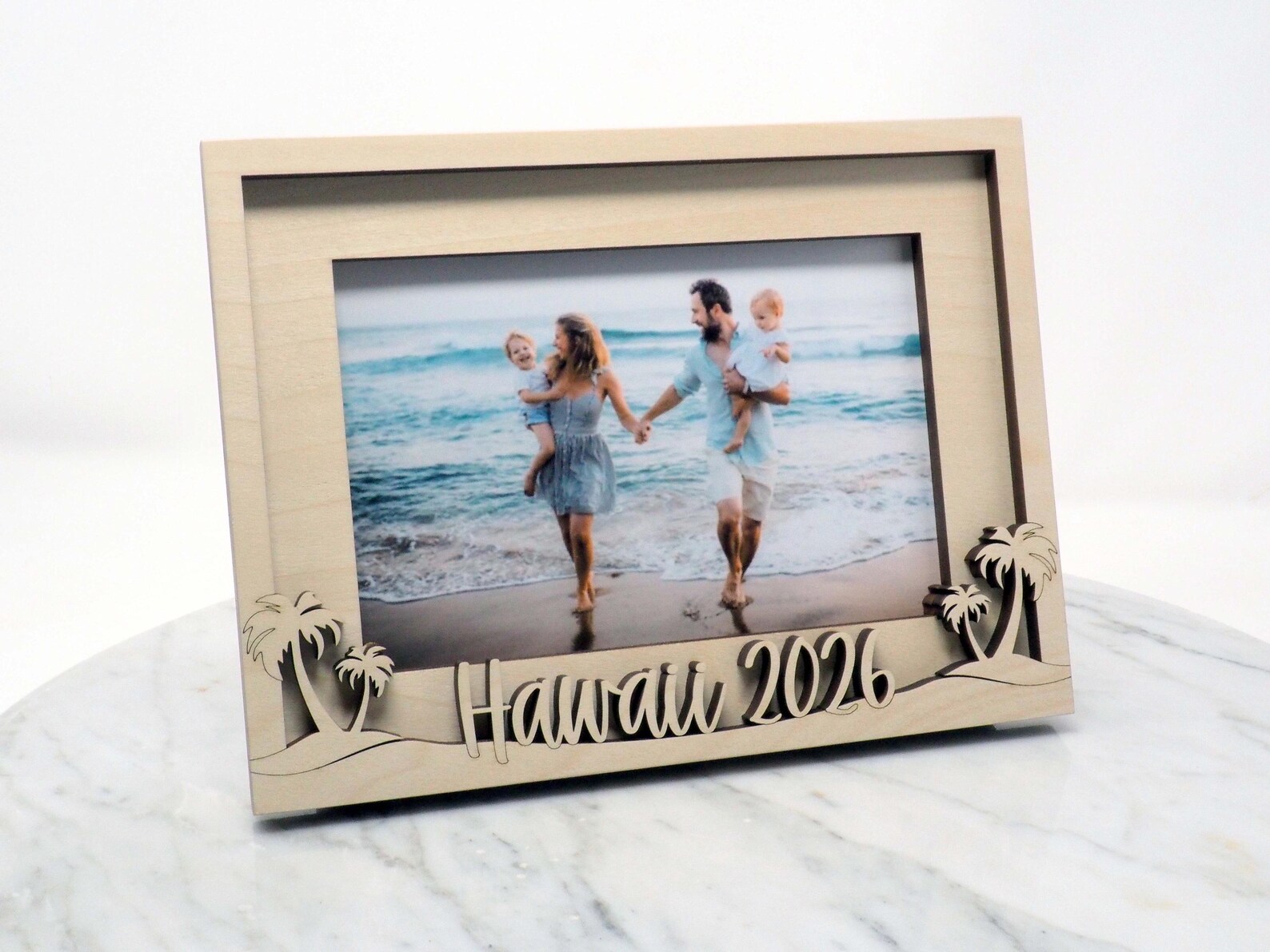 Personalized Hawaii Vacation Picture Frame | 4x6 or 5x7 Wooden Frame - Etsy
