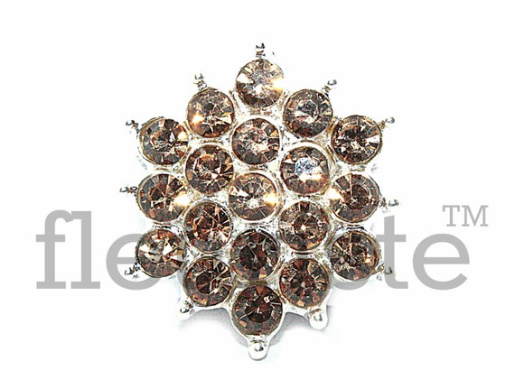 21 Mm Rhinestone Button Flat Back Rhinestone Button Flower - Etsy