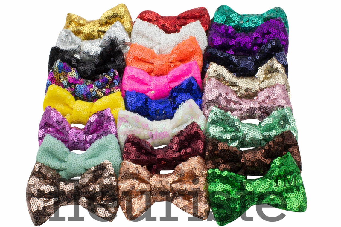Sequin Bow, Glitter Bow, Shiny Bows, Fabric Bows, Diy Bows, DIY Hair ...