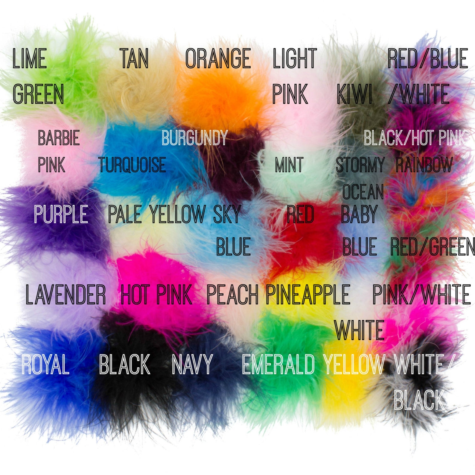 Marabou Feather Puffs, Marabou Puffs, Feather Puffs, Marabou Feathers ...
