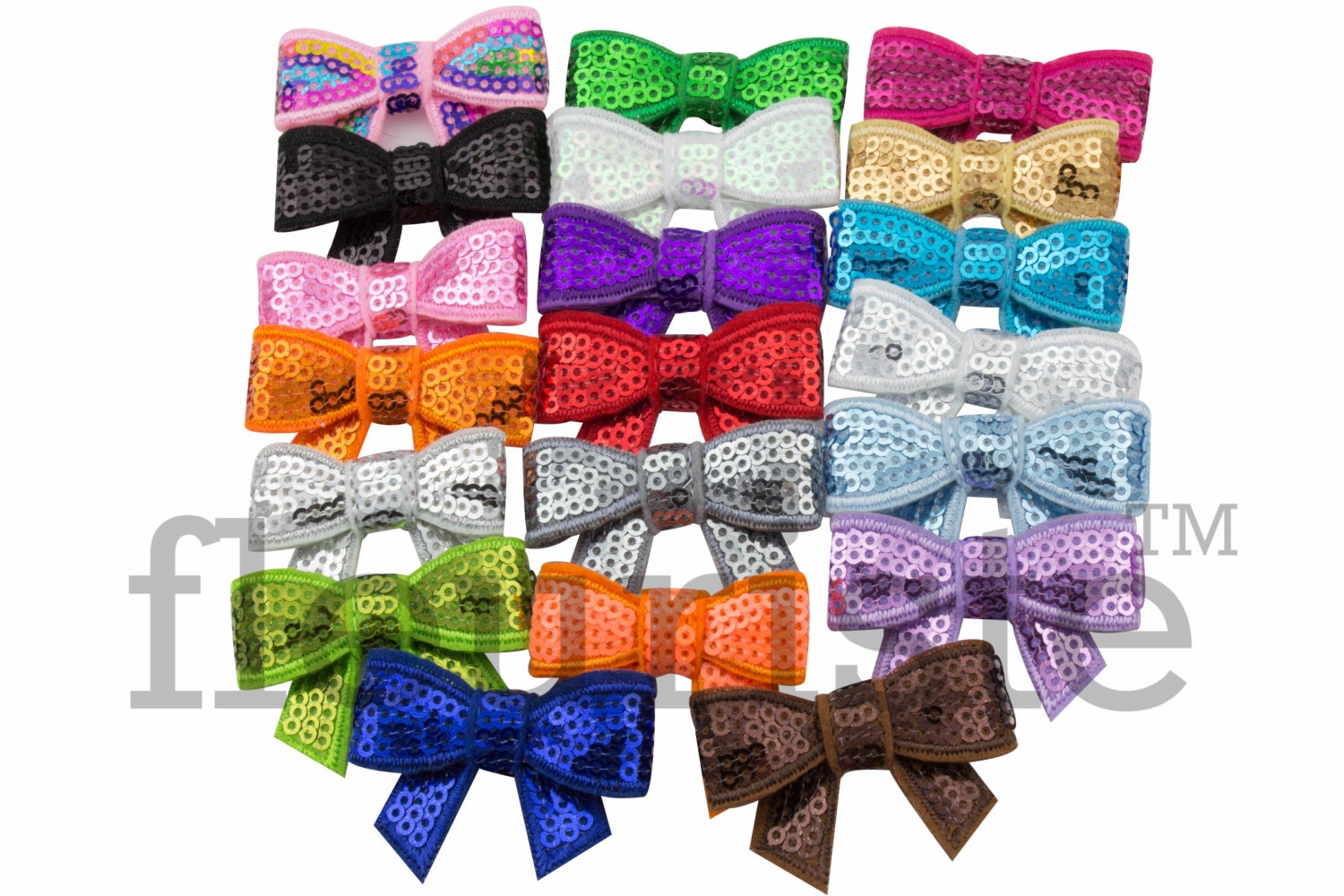 BLACK 2 Inch Sequin Bows, Mini Sequin Bows, Mini Bows, Sparkly Bows ...