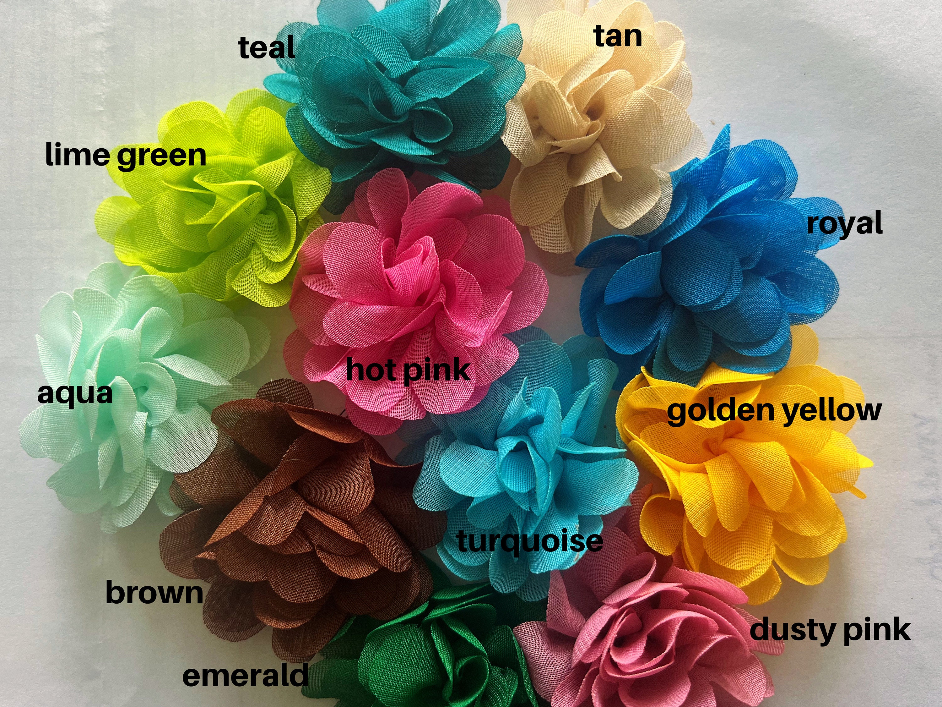 Small Fabric Flower Chiffon Flower Wholesale Flower Fabric - Etsy