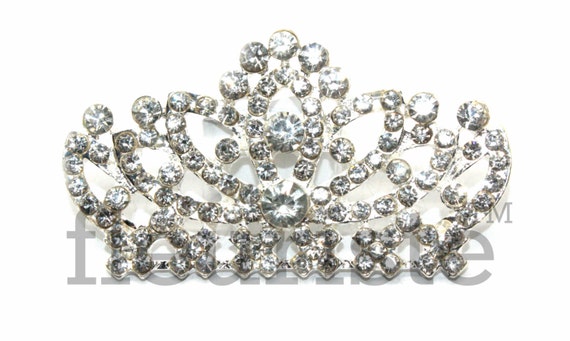 Princess Crown 58x32 Mm Rhinestone Button Large Flat Back - Etsy