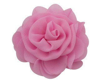 Pink Chiffon Flower - Etsy