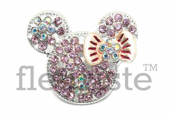 Mouse Head 22mm Rhinestone Button Flat Back Rhinestone Mouse - Etsy