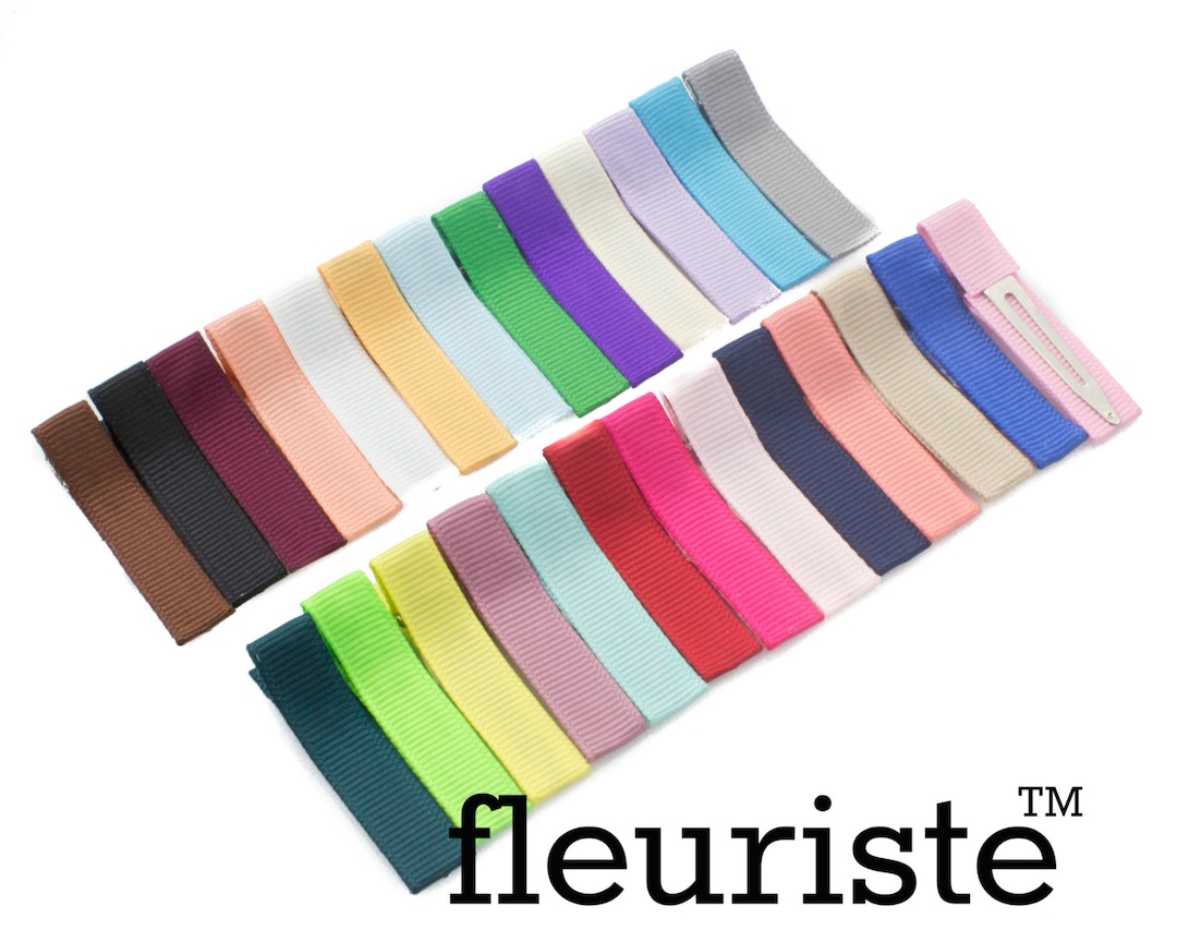 Lined Alligator Clips, Lined Clips, Grosgrain Ribbon Clips, Ribbon ...