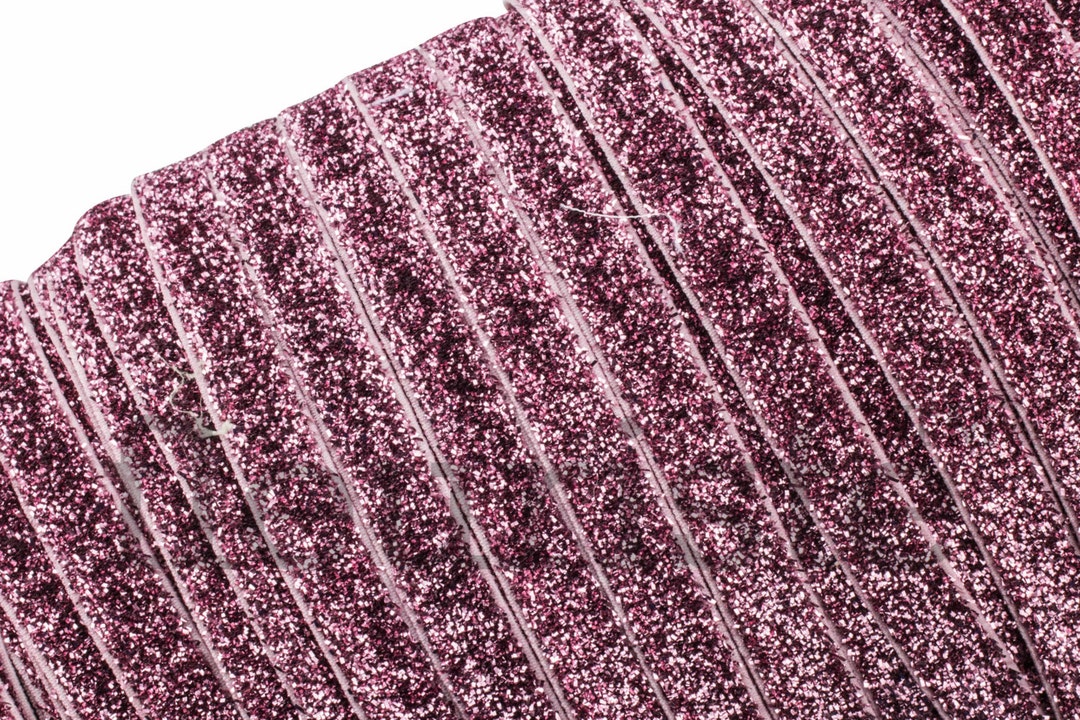 PINK Glitter Elastic, Glitter FOE, Foldover Elastic, Elastic by Yard, 3 ...