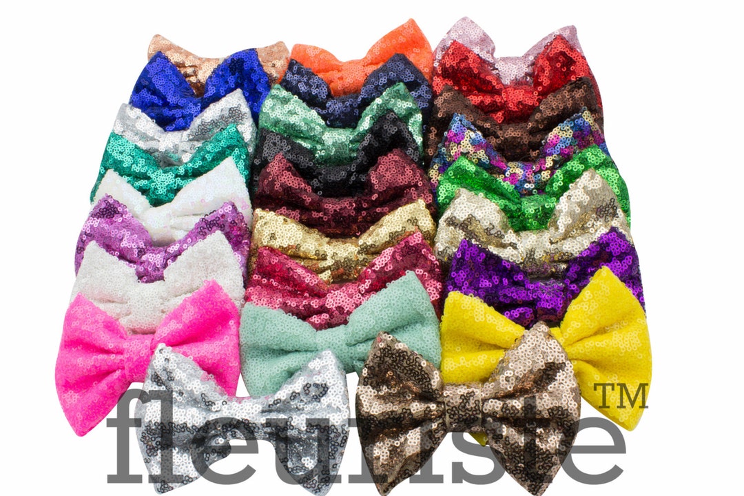 Sequin Bow, Glitter Bow, Sparkly Bows, Fabric Bows, Diy Bows, DIY Hair ...