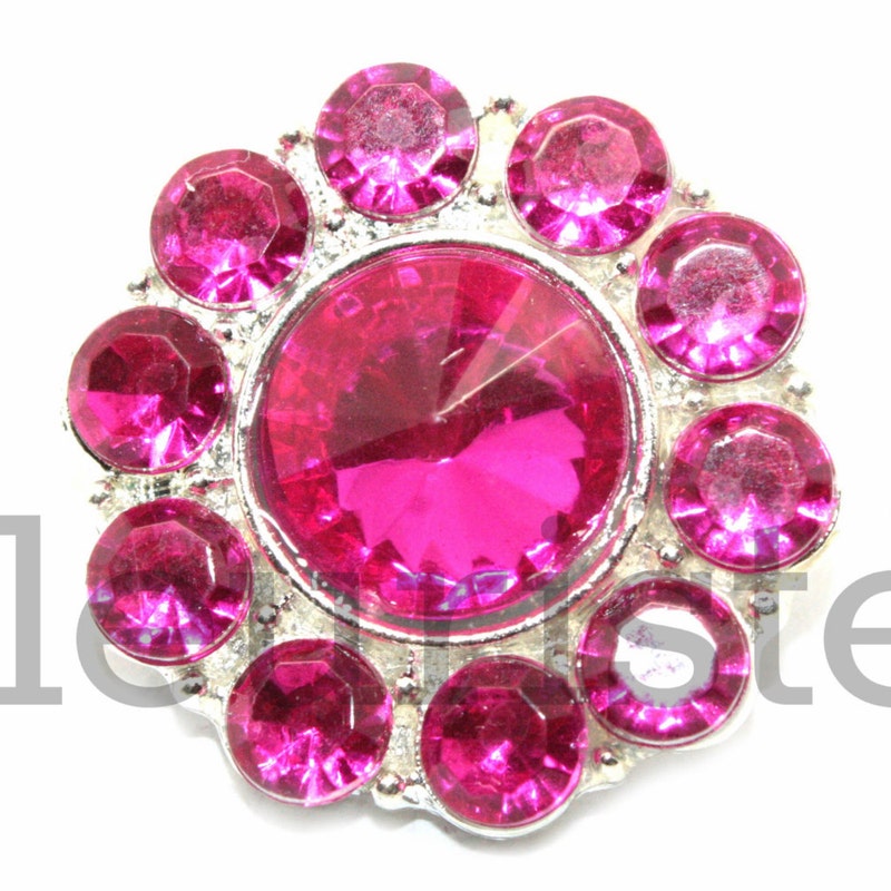 Hot Pink Button - Etsy