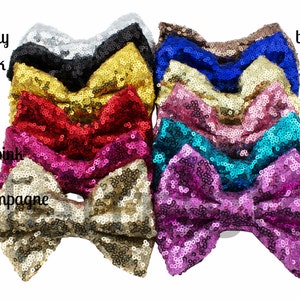 Sequin Bow, Large Glitter Bow, Shiny Bows, Fabric Bows, Diy Bows, DIY Hair Bows, Soft Bows ...