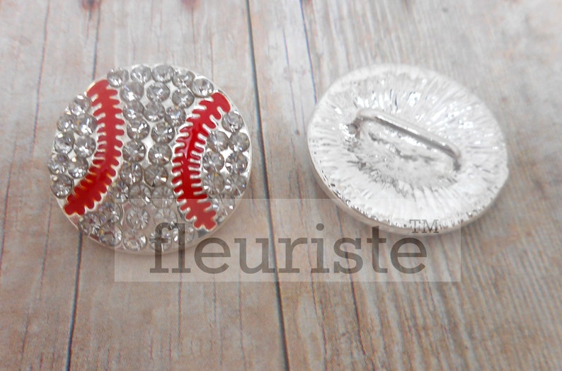 Baseball 20 Mm Rhinestone Slider, Sports Rhinestone, Baseball ...