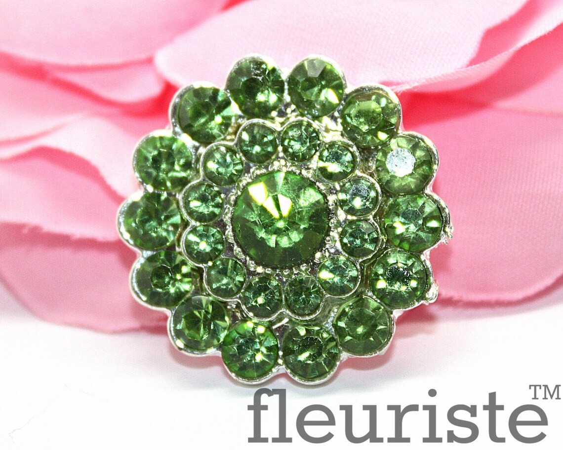 Rhinestone Button Flat Back Rhinestone Pearl Button Flower - Etsy