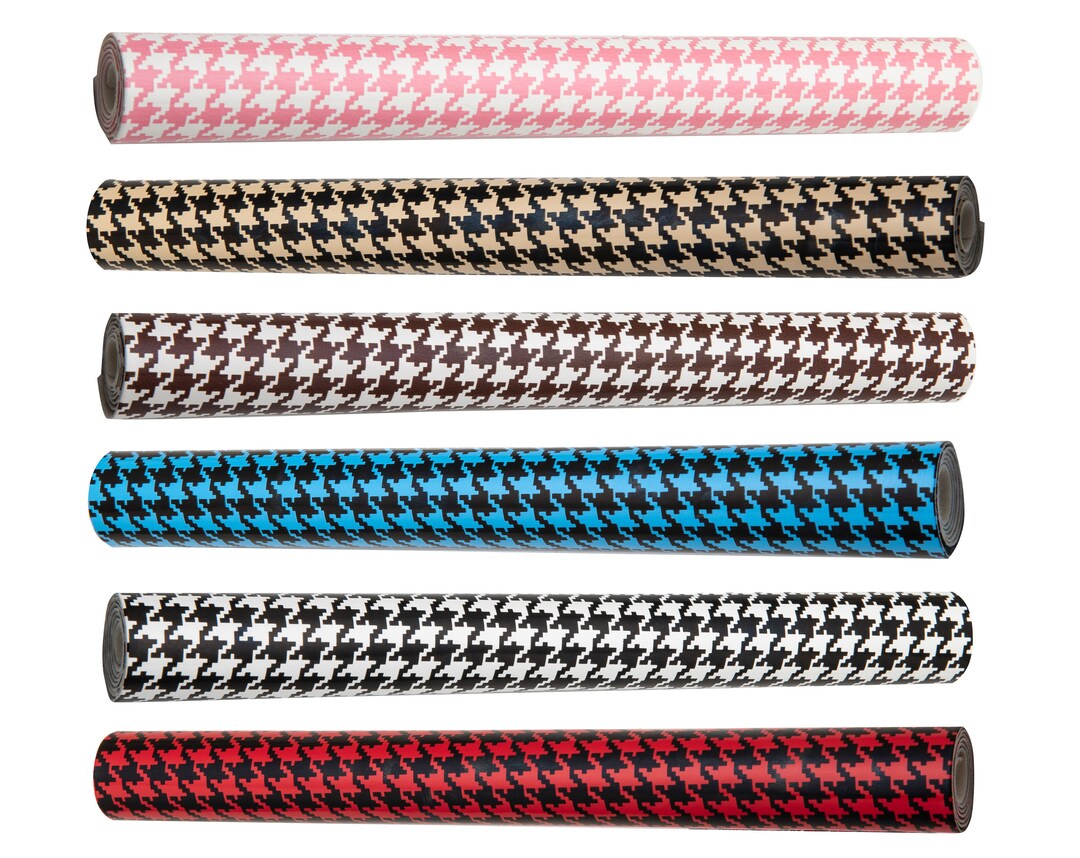 Houndstooth Full Sheet Faux Leather Sheets Cricut Bow Supplies, Canvas ...