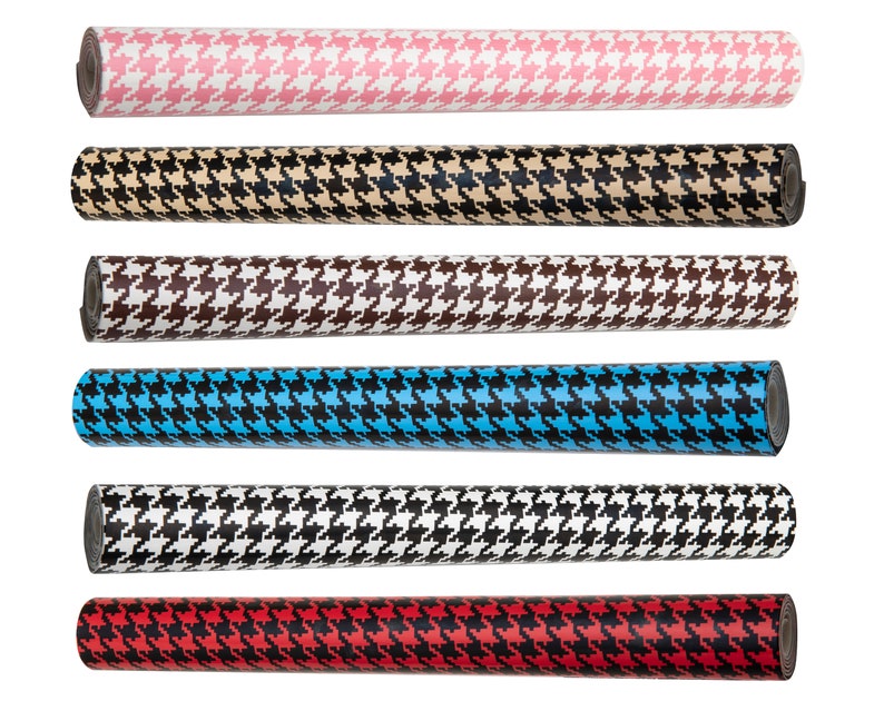 Houndstooth Full Sheet Faux Leather Sheets Cricut Bow Supplies, Canvas ...