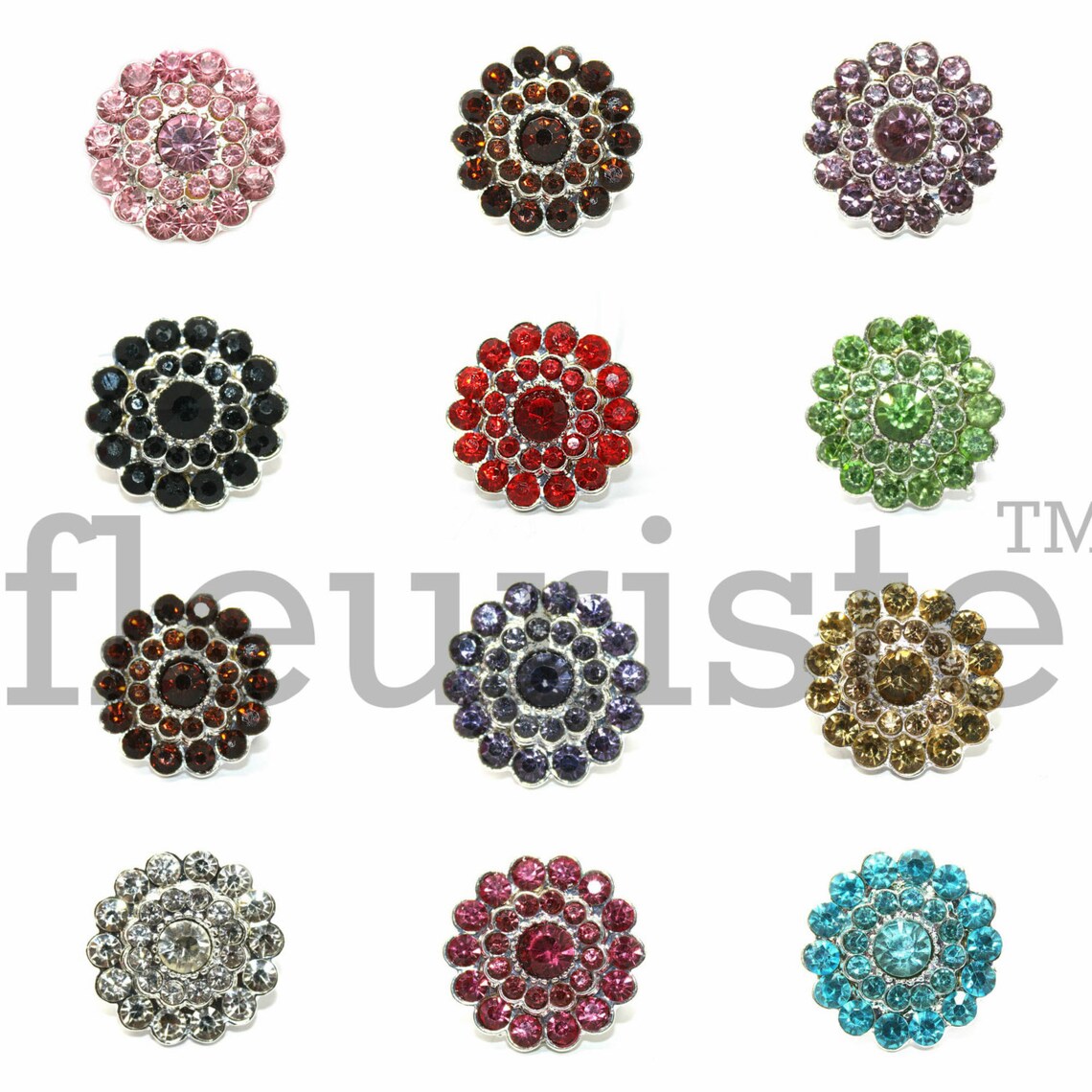 Rhinestone Button, Flat Back Rhinestone, Pearl Button, Flower Center ...
