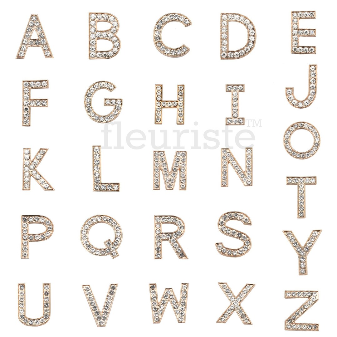 Gold Letters Rhinestone, Bulk Metal Rhinestone, Rhinestone Letters ...
