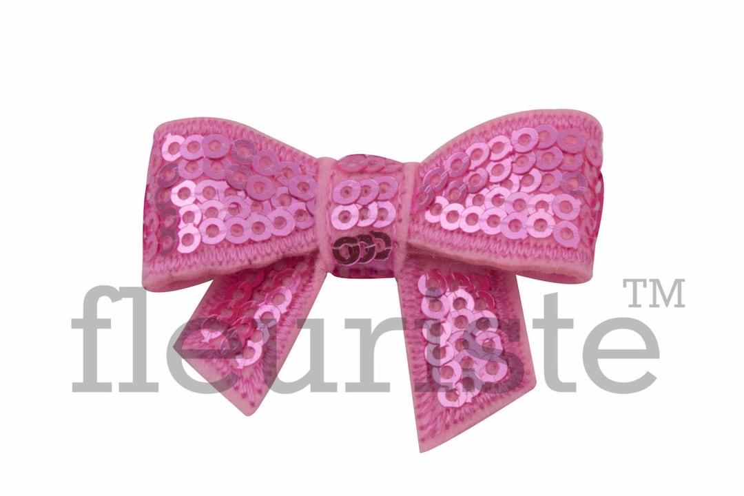 PINK 2 Inch Sequin Bows, Mini Sequin Bows, Mini Bows, Sparkly Bows ...