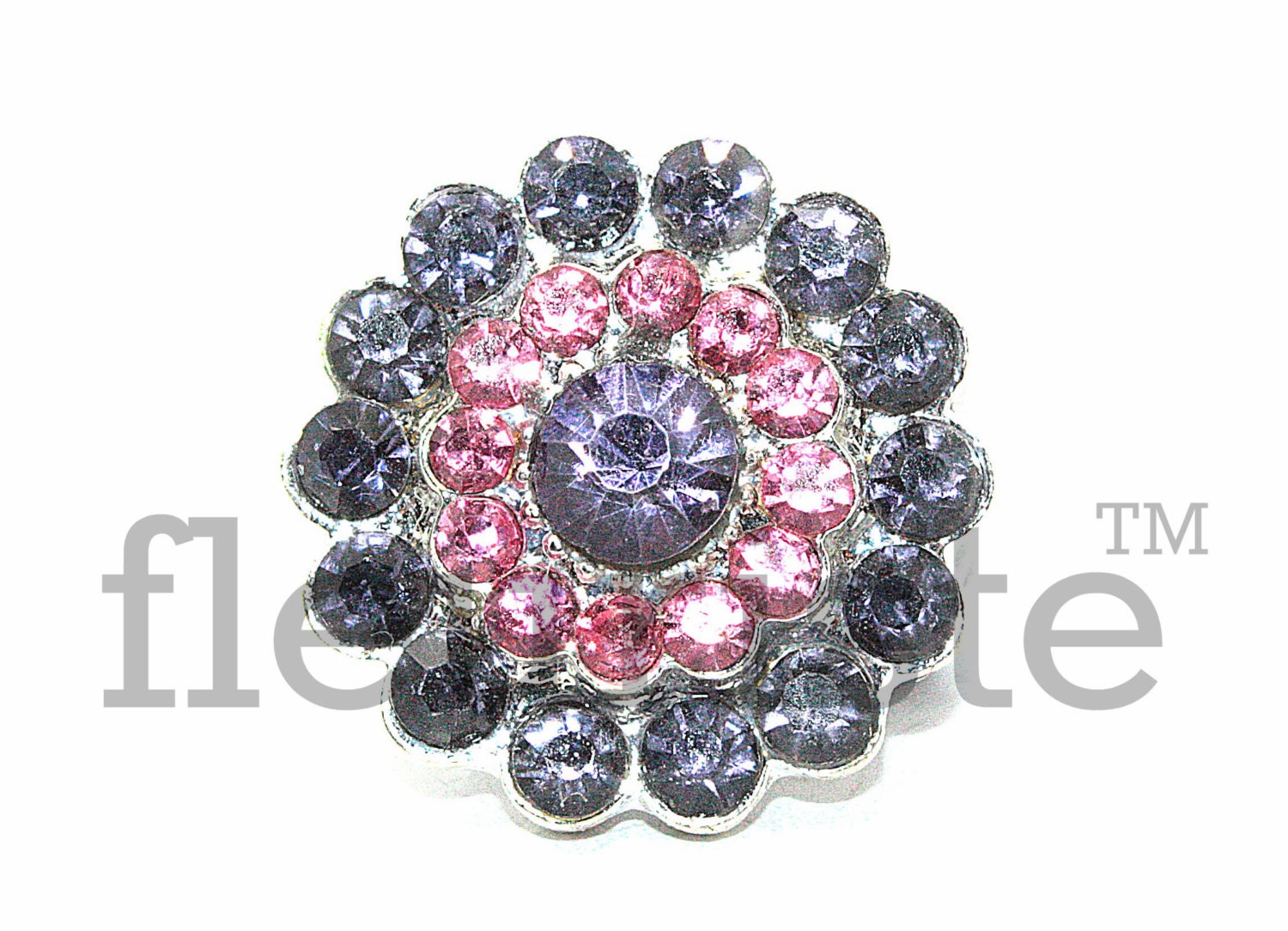 Rhinestone Button Flat Back Rhinestone Pearl Button Flower - Etsy