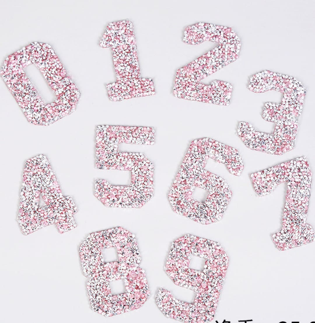 Number Rhinestone Patches , Bulk Patch Rhinestone, Rhinestone Numbers ...
