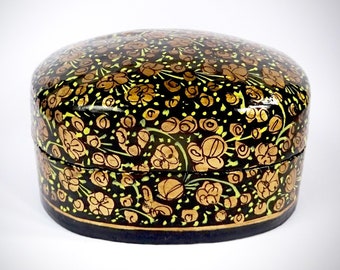 Vintage Kashmir India Paper Mache Papier-mâché Laquer Hand Made Hand ...