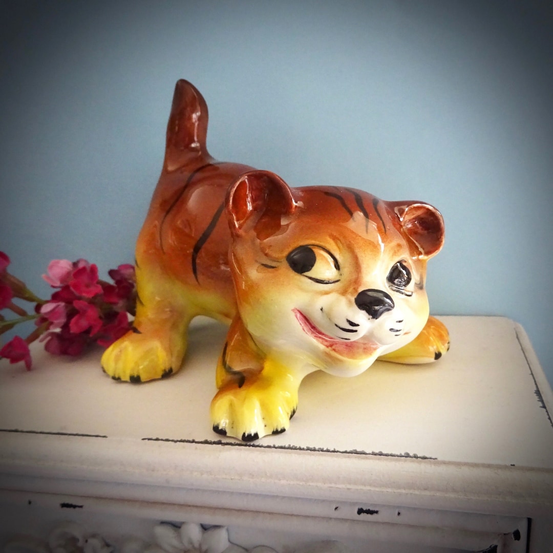Vintage Tiger Figurine, Zany Zookies by Weatherby & Sons Ltd, Hand ...
