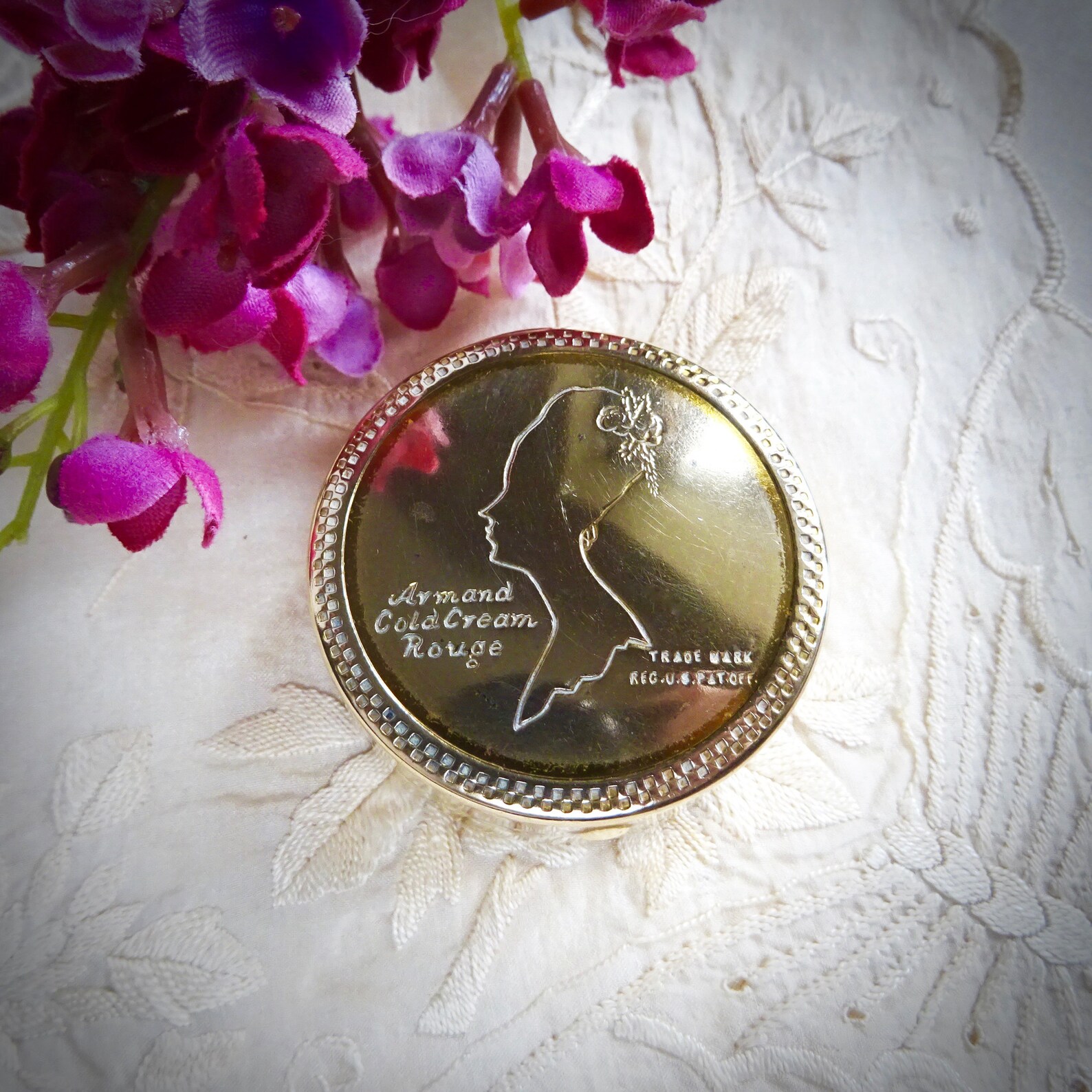 Vintage ARMAND Rouge Compact Art Deco Compact | Etsy