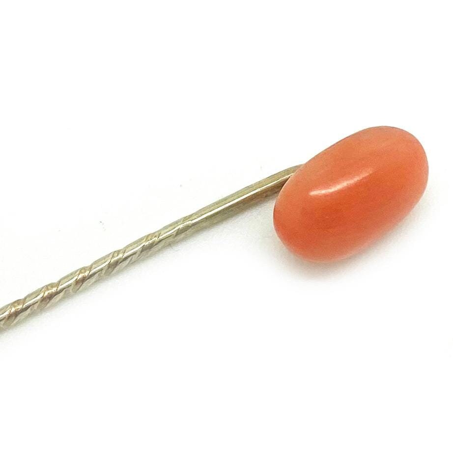 Antique Victorian Coral Stick Pin Brooch - Etsy