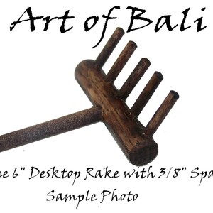 Standard 5 Tine Desktop Rake 10 Pack Authentic Art of Bali - Etsy