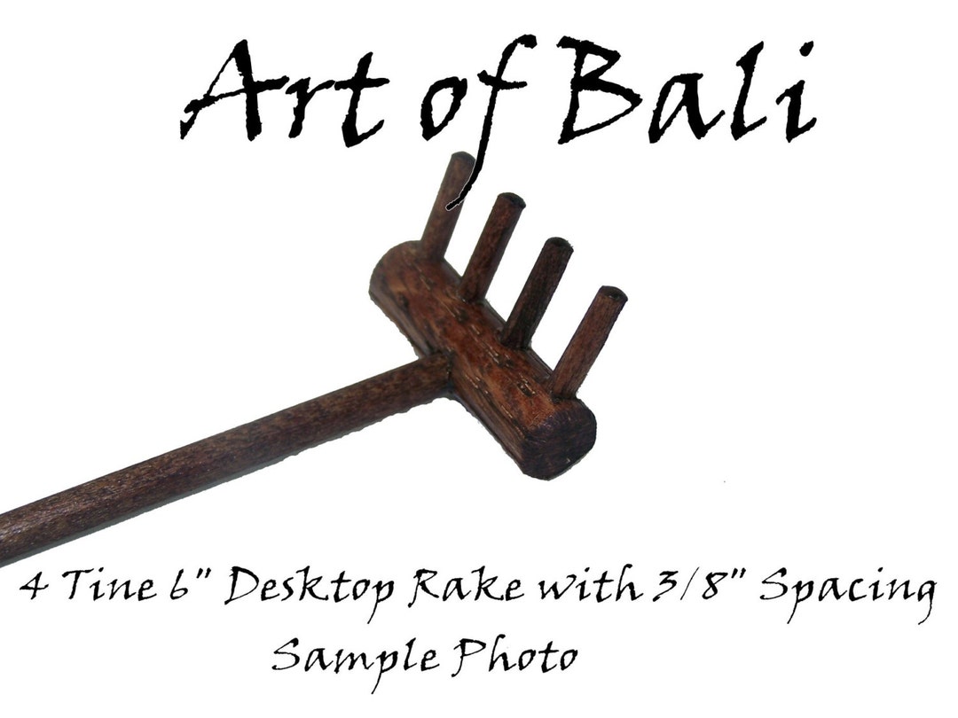 Standard 4 Tine Desktop Rake 10 Pack Authentic Art of Bali - Etsy