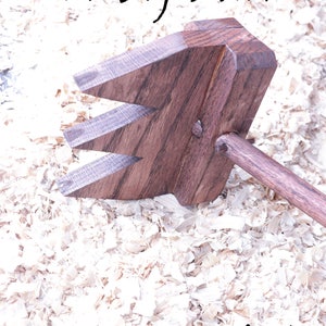 Full Size 36 3 Tine Saw Tooth stained Zen Garden Rake Authentic Art of ...
