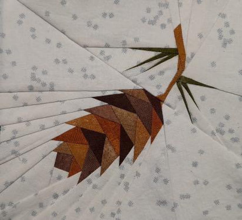 Pinecone Slim Foundation Paper Piecing Pattern - Etsy