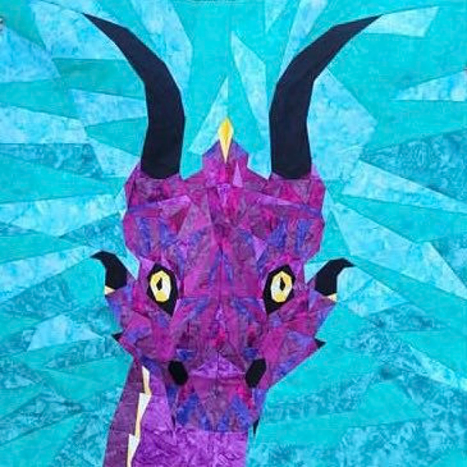 50 X 50 Geometric Dragon Foundation Paper Piecing - Etsy