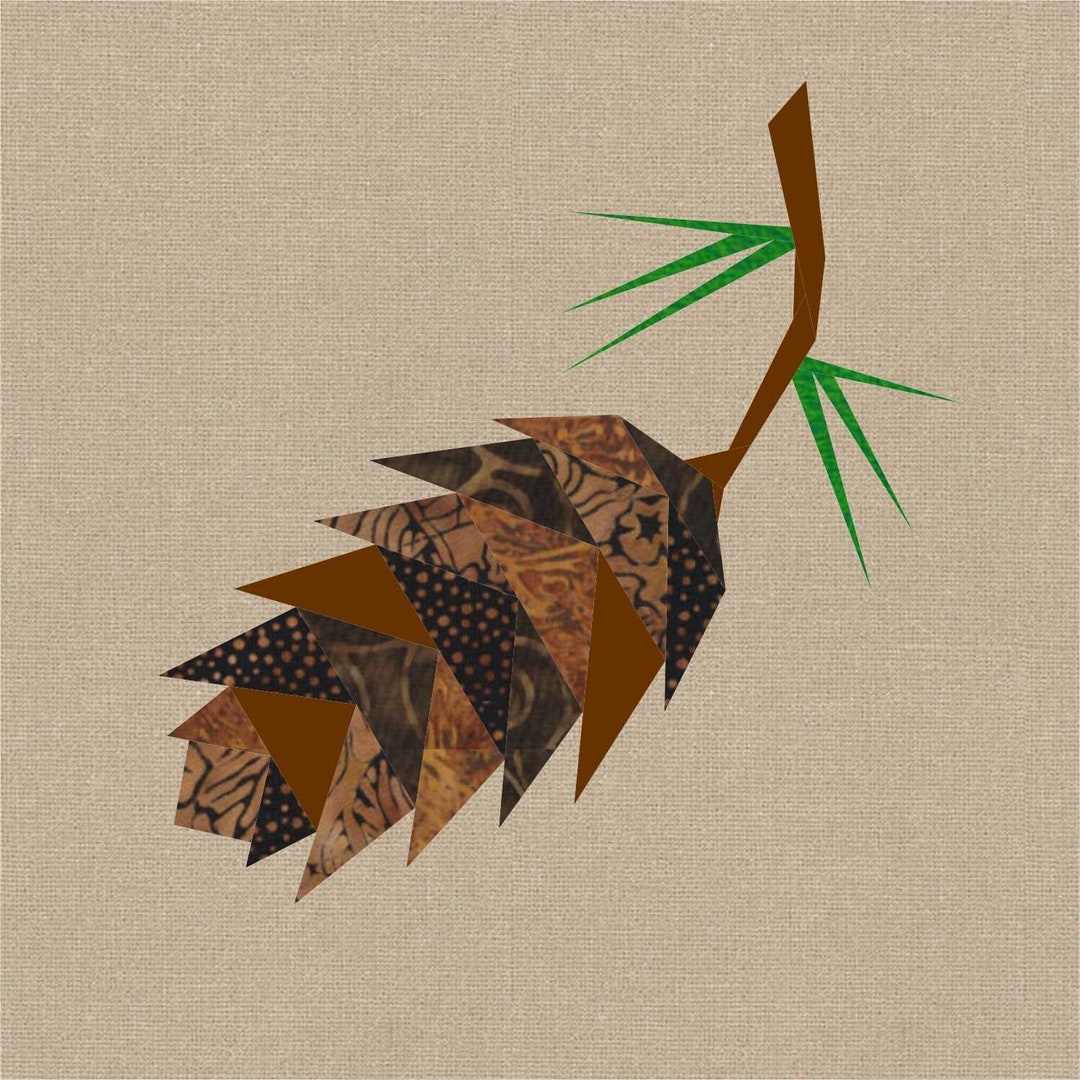 Pinecone Slim Foundation Paper Piecing Pattern - Etsy