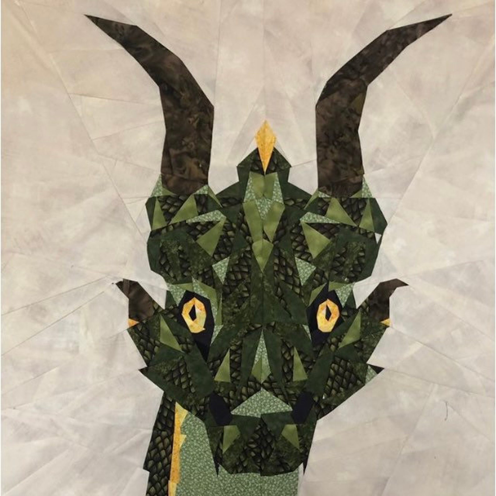 50 X 50 Geometric Dragon Foundation Paper Piecing - Etsy
