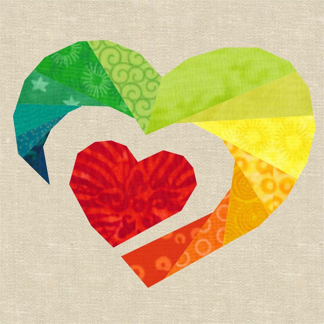 Hearts Double Foundation Paper Piecing Pattern - Etsy