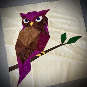 Owl Foundation Paper Piecing Pattern - Etsy
