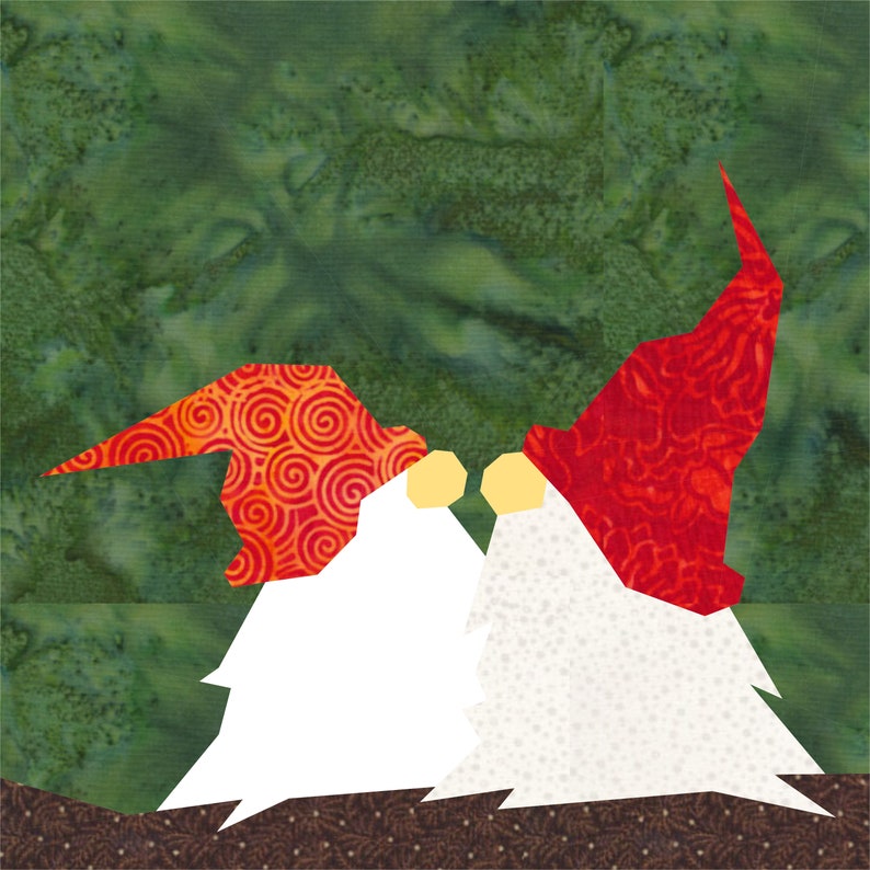 Gnome Double Foundation Paper Piecing Pattern - Etsy