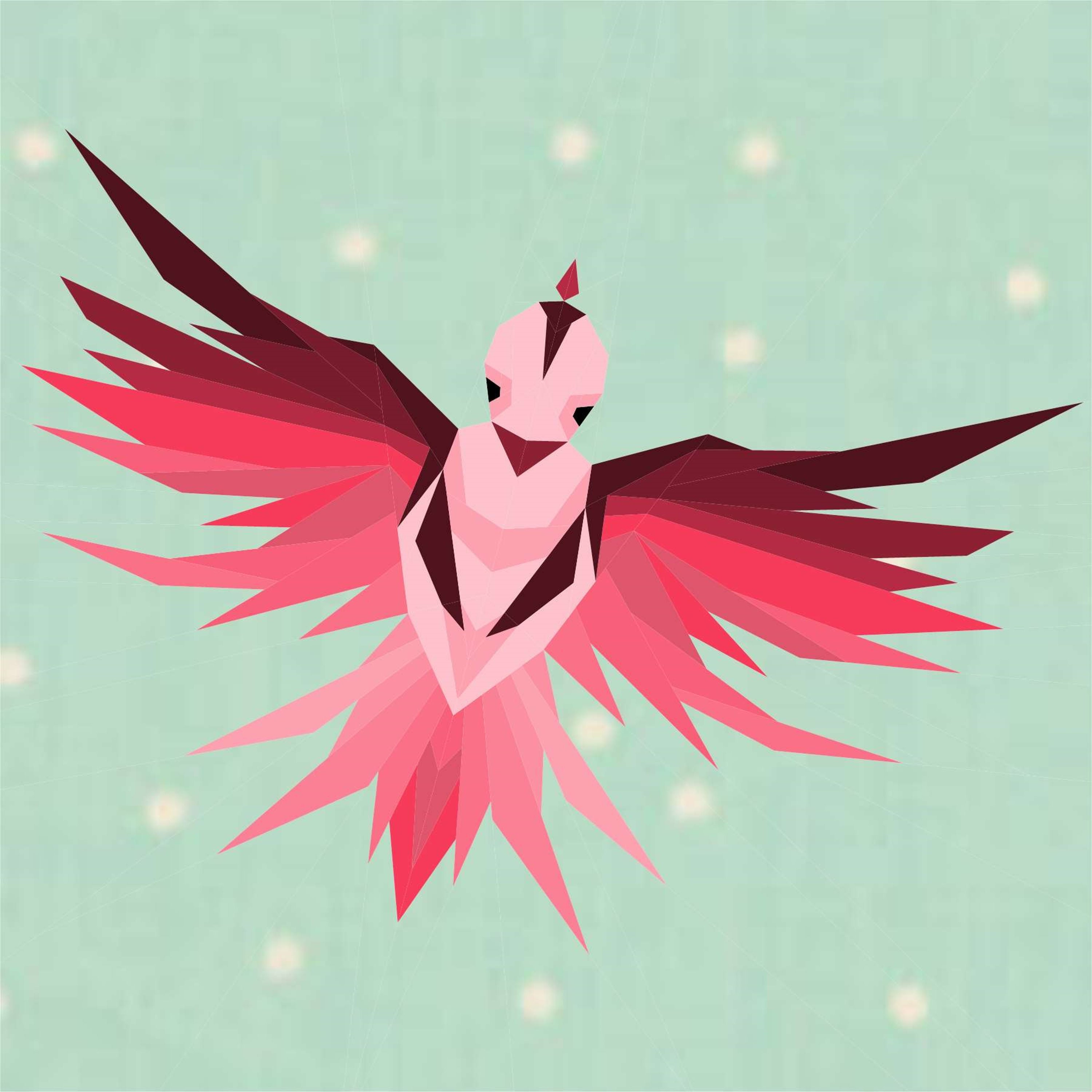 20 Rainbow Bird Foundation Paper Piecing Pattern - Etsy