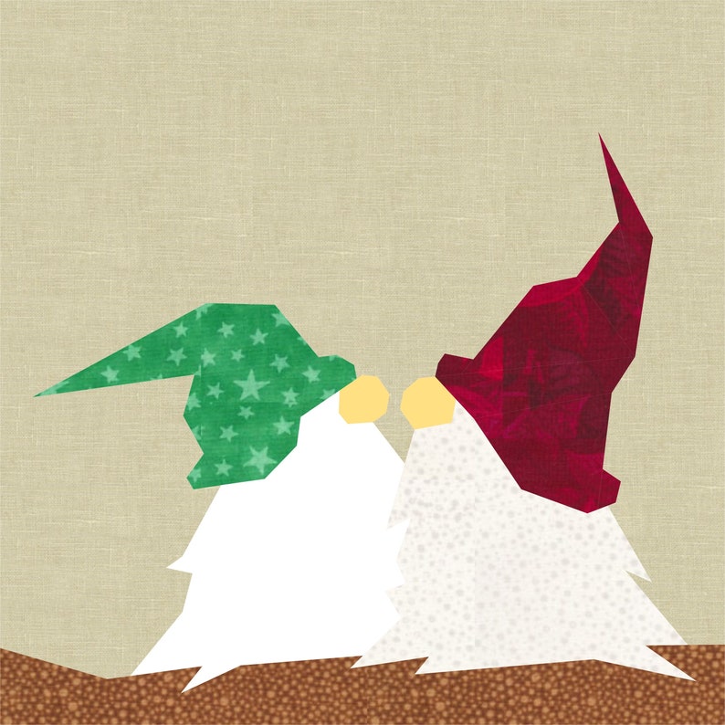 Gnome Double Foundation Paper Piecing Pattern - Etsy
