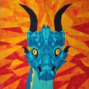 50" X 50" Geometric Dragon Foundation Paper Piecing Pattern - Etsy