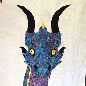 50 X 50 Geometric Dragon Foundation Paper Piecing - Etsy