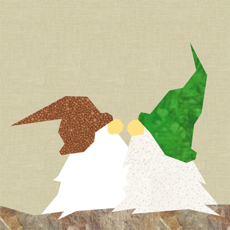 Gnome Double Foundation Paper Piecing Pattern - Etsy