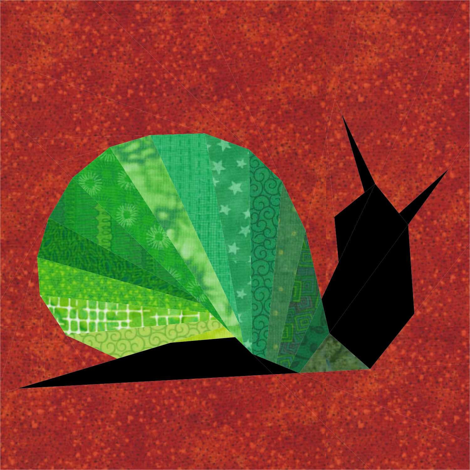 Snail Foundation Paper Piecing Pattern - Etsy