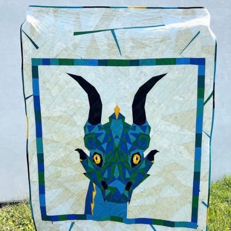 50" X 50" Geometric Dragon Foundation Paper Piecing Pattern - Etsy