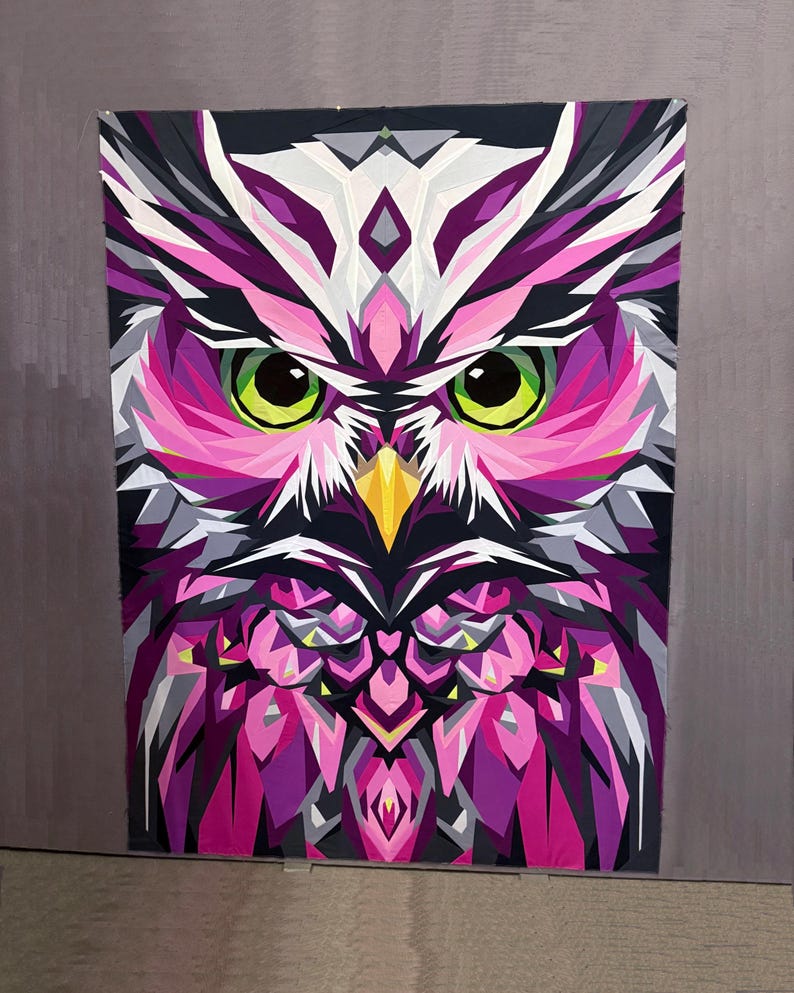 Big Owl 60"x82" FPP Pattern - Etsy Canada